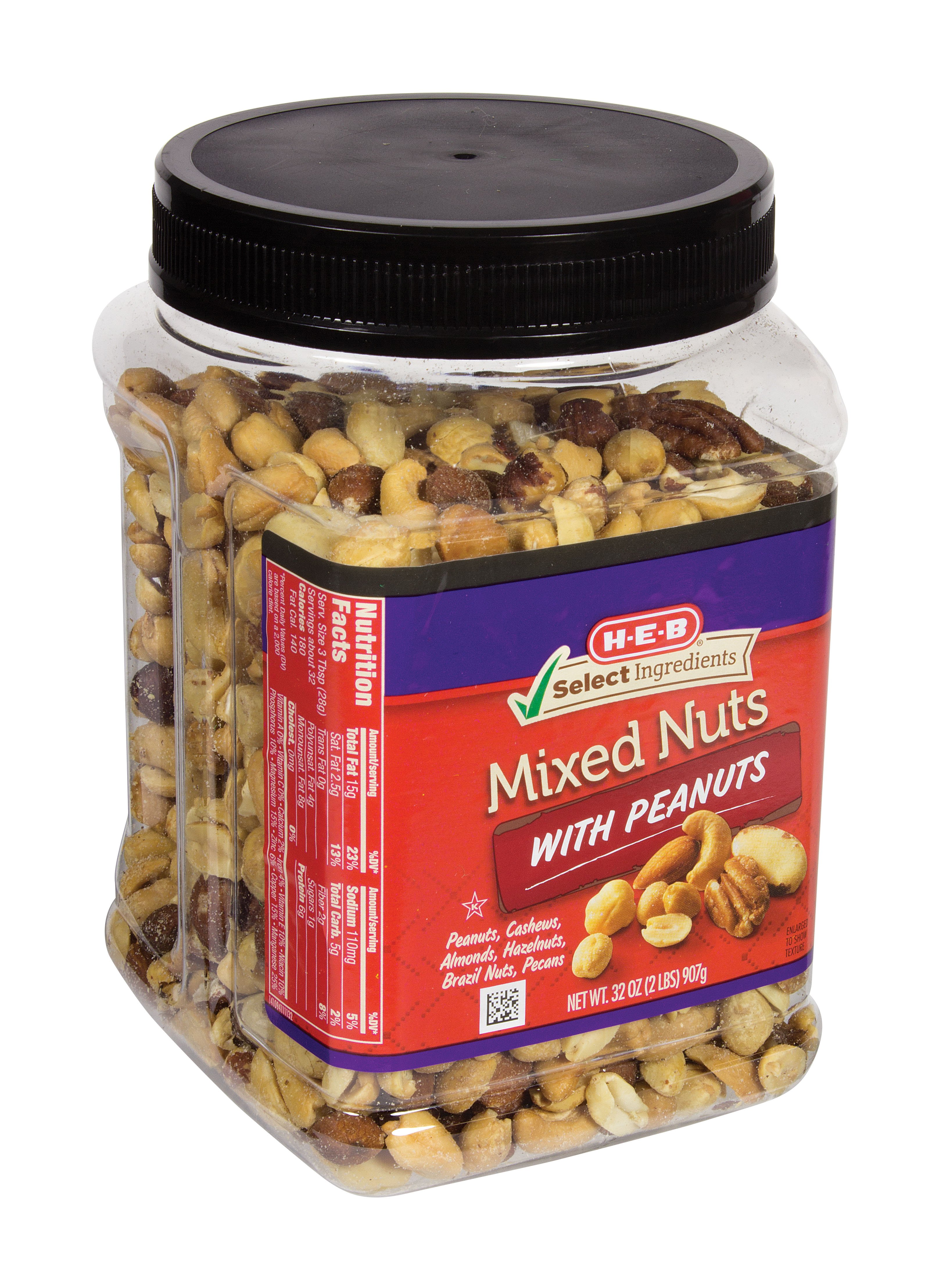 H-E-B Mixed Nuts With Peanuts - Shop Nuts & seeds at H-E-B