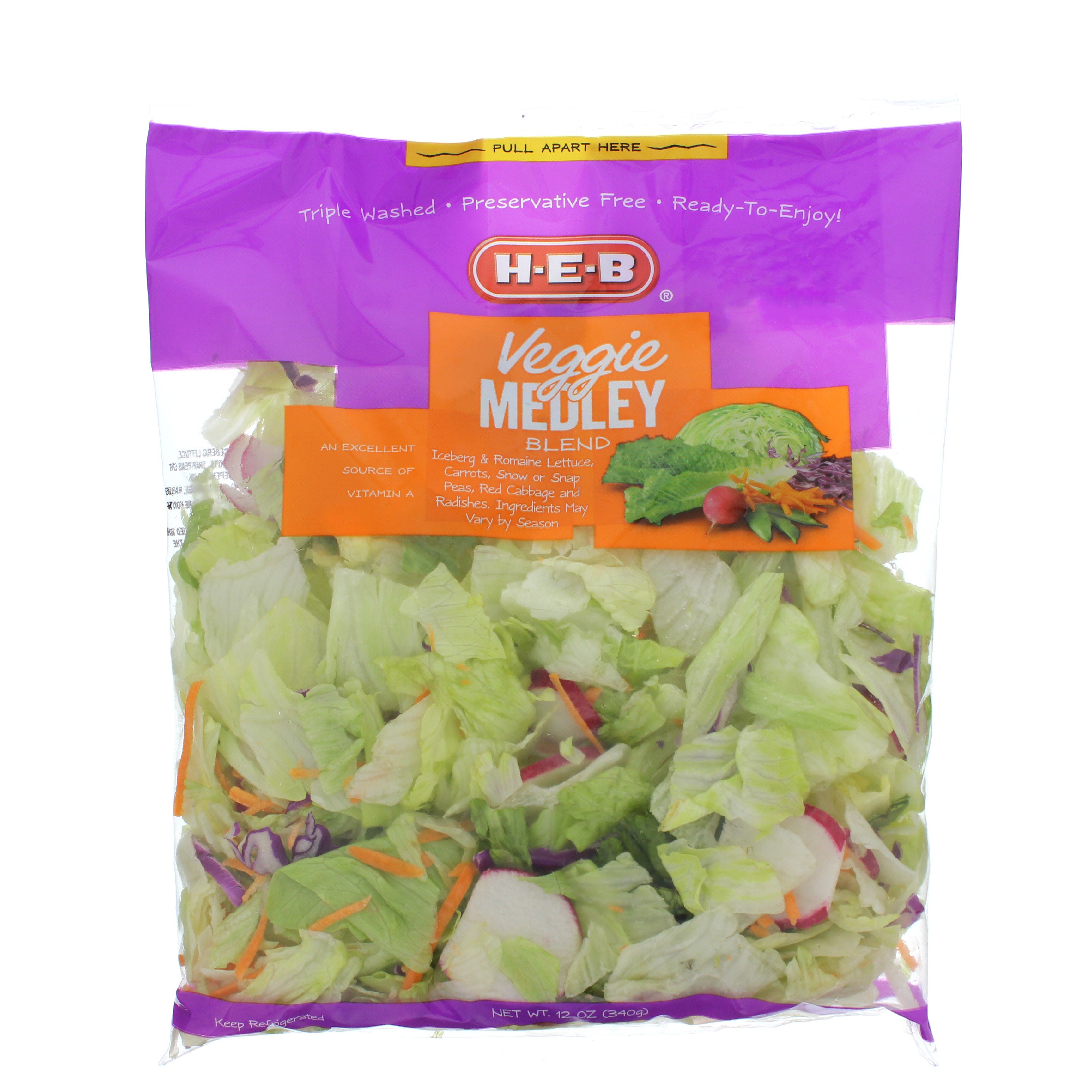 H-E-B Veggie Medley Blend - Shop Lettuce & Leafy Greens at H-E-B