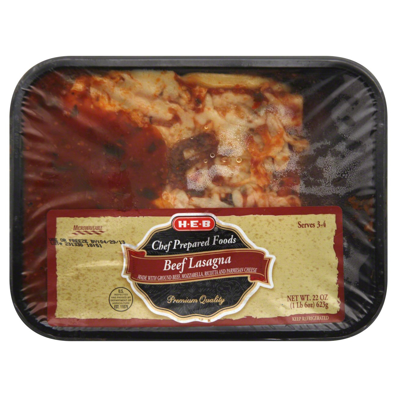 H-E-B Chef Prepared Foods Beef Lasagna - Shop Entrees & sides at H-E-B