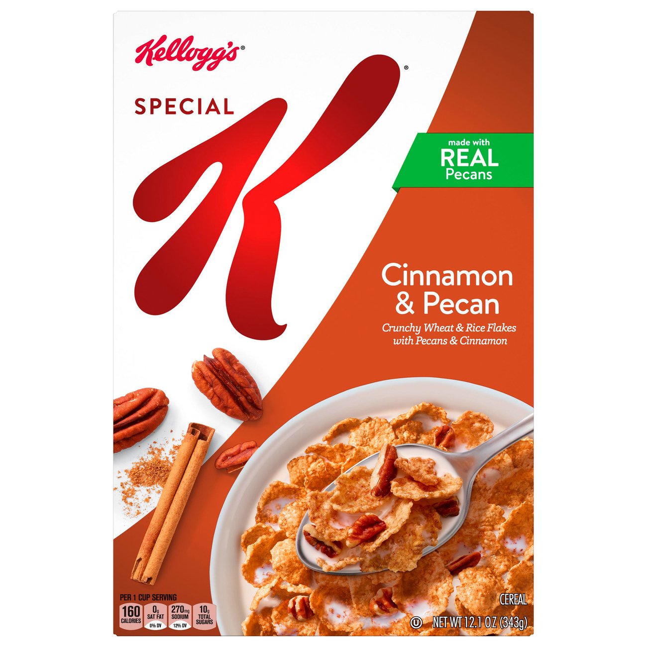 Kellogg's Special K Breakfast Cereal Cinnamon and Pecan - Shop Cereal ...