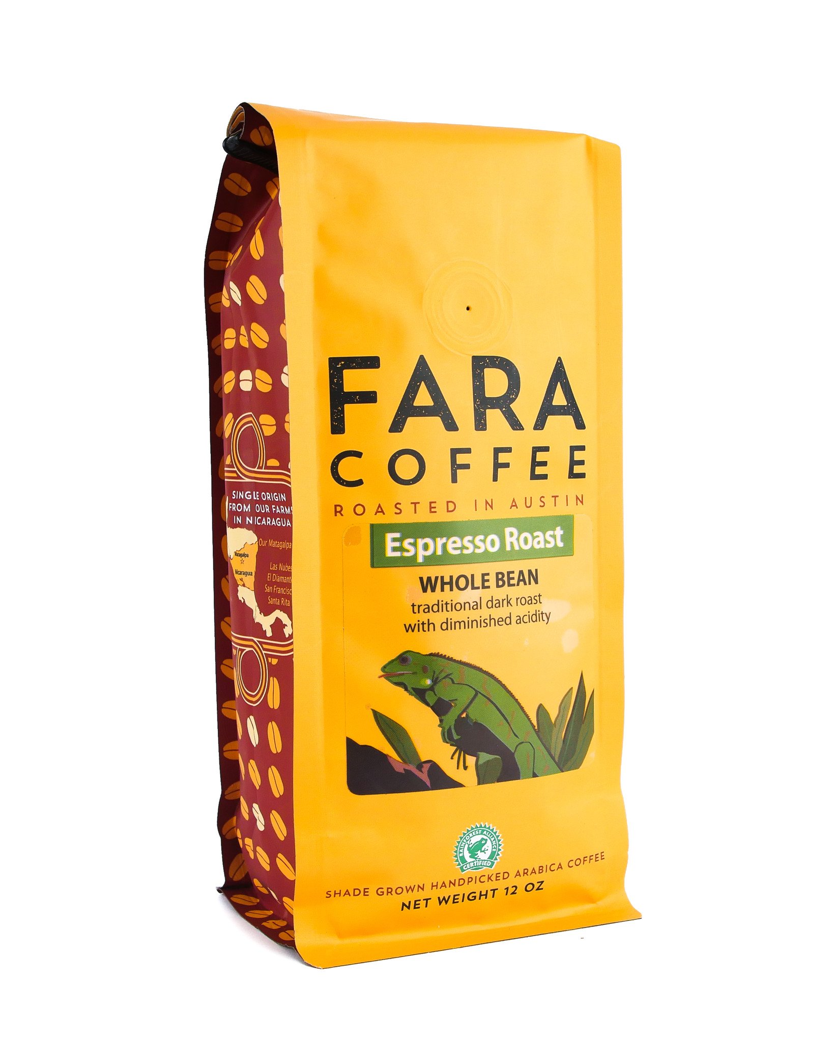 Fara Coffee Espresso Dark Roasted Rainforest Whole Bean Coffee - Shop ...