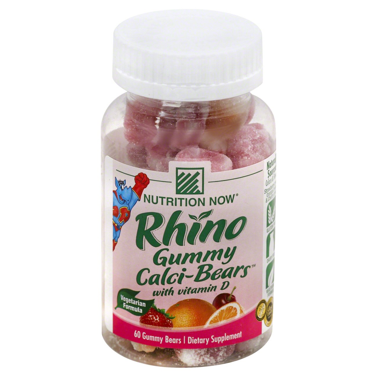 Nutrition Now Rhino Swirln Calci Bears With Vitamin D Sour Bears Shop Vitamins A Z At H E B