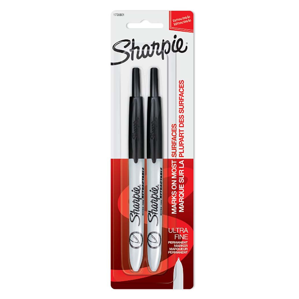 Sharpie Retractable Black Ultra Fine Tip Permanent Markers - Shop ...