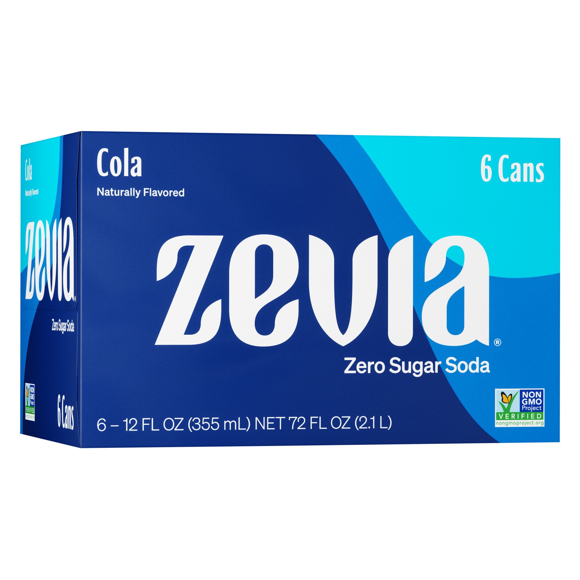 Zevia Zero Sugar Cola Soda 6 pk Cans - Shop Soda at H-E-B