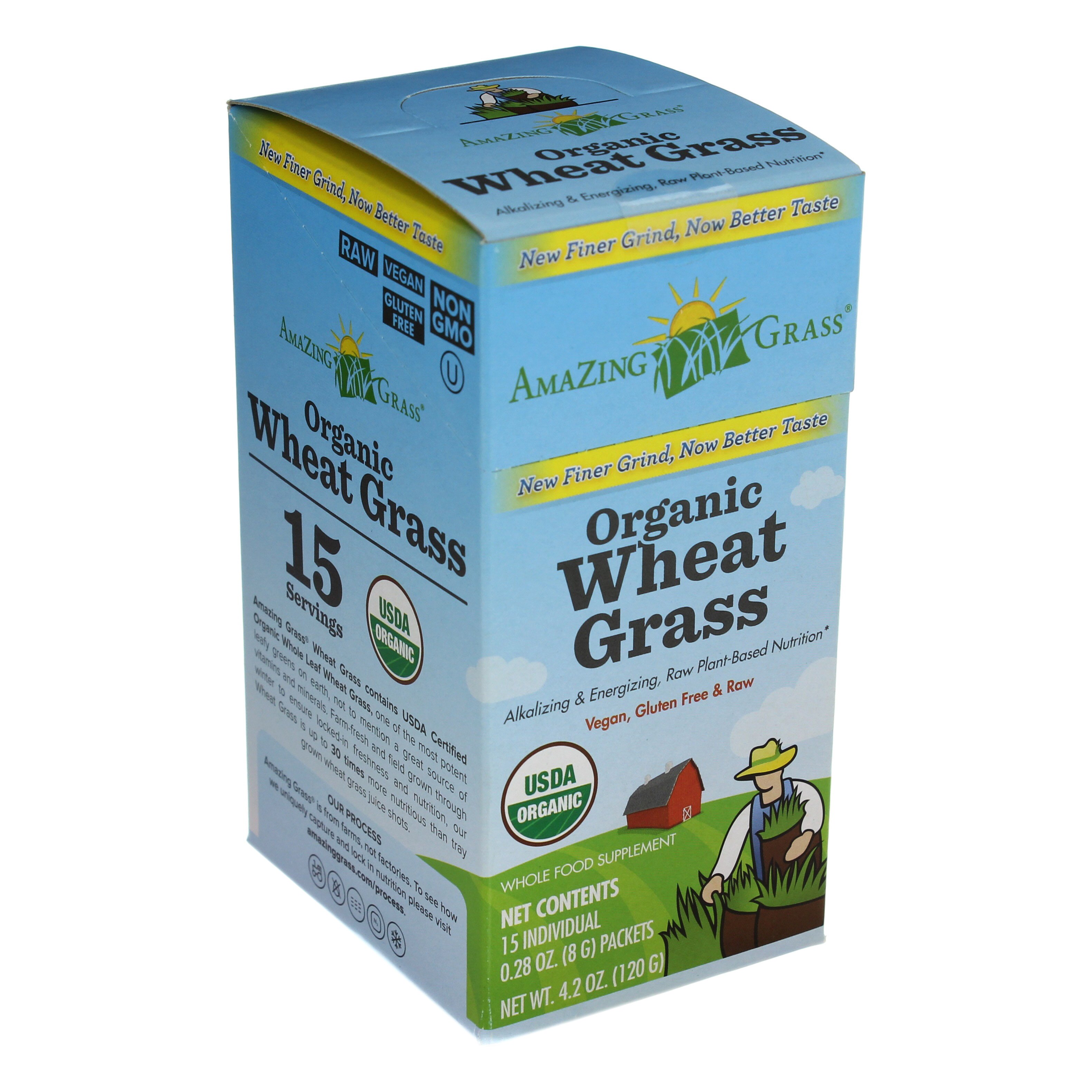 Amazing Grass Organic Wheat Grass Drink Powder Packets - Shop Diet ...