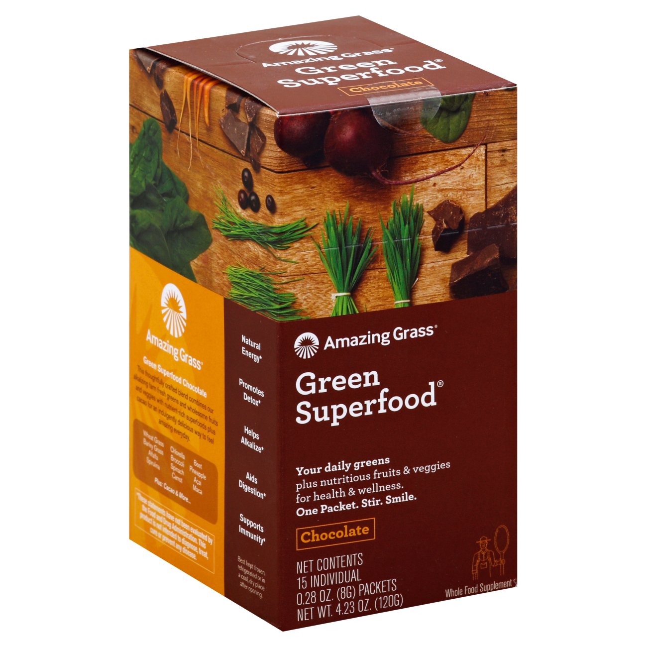 Amazing Grass Green Superfood Chocolate Drink Powder Packets - Shop ...
