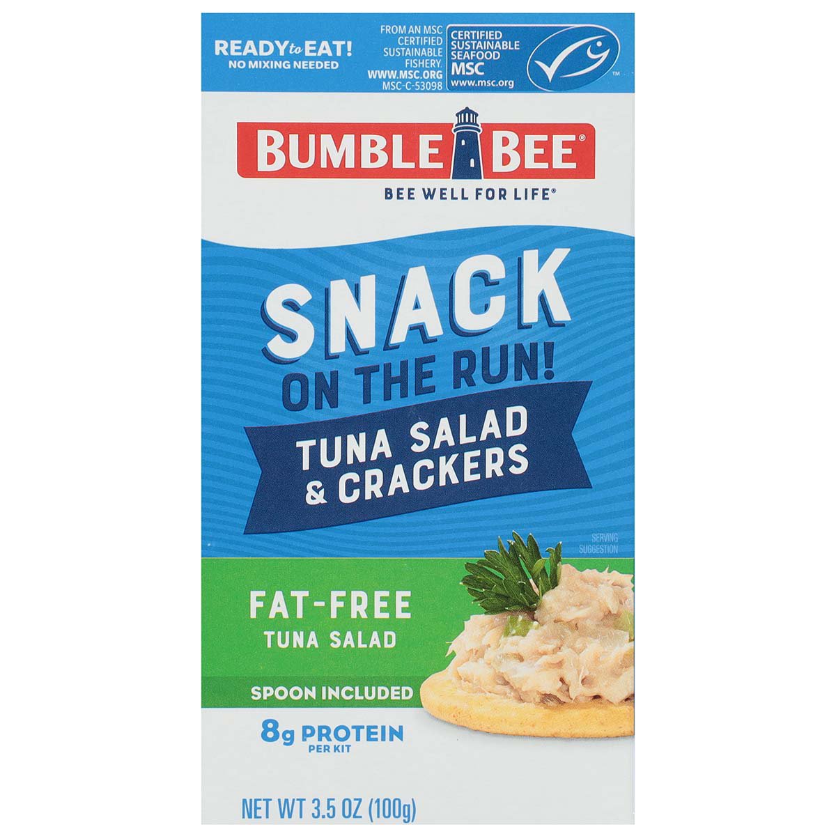 Bumble Bee Snack on the Run Fat Free Tuna Salad Kit with Wheat Crackers ...