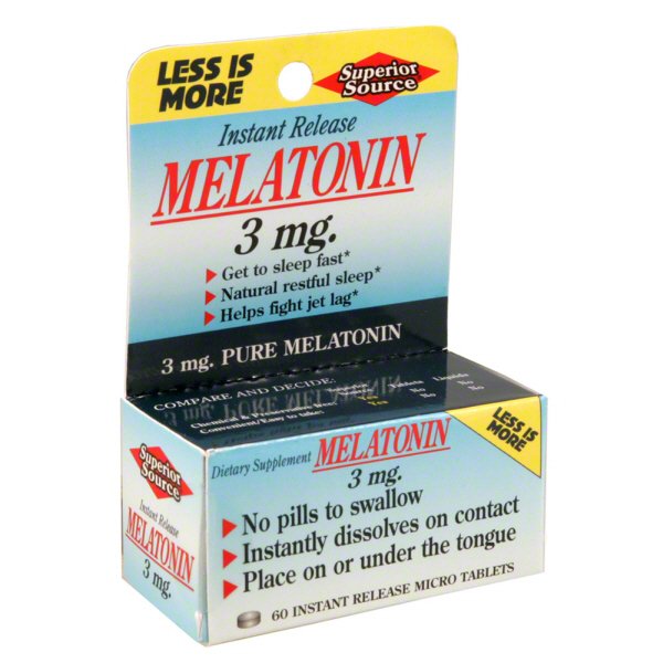 Superior Source Melatonin 3 mg Instant Release Tablets - Shop Medicines ...