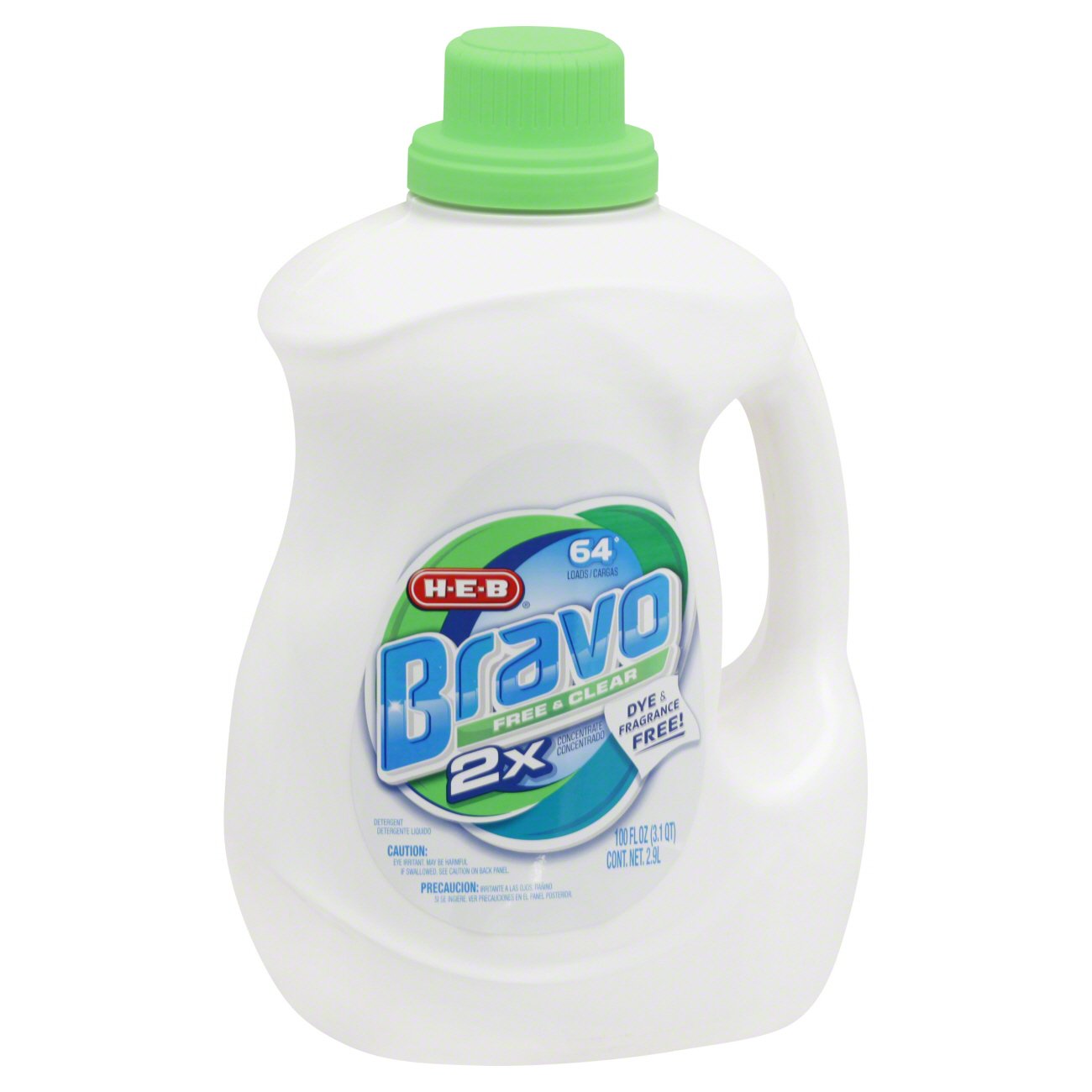 H-E-B Bravo Free and Clean 2X Liquid Detergent 64 Loads - Shop Laundry ...