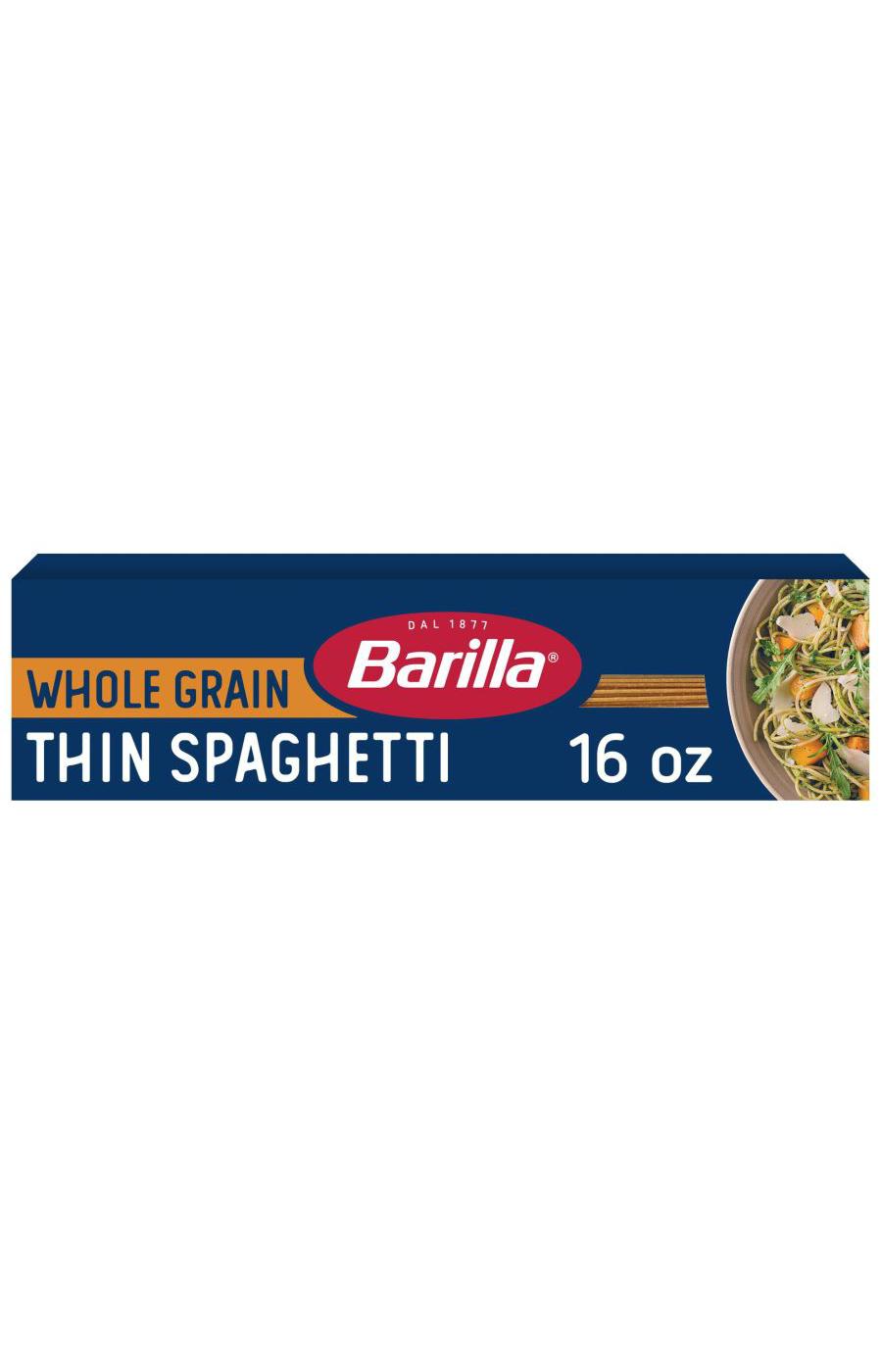Barilla Whole Grain Thin Spaghetti Pasta - Shop Pasta at H-E-B