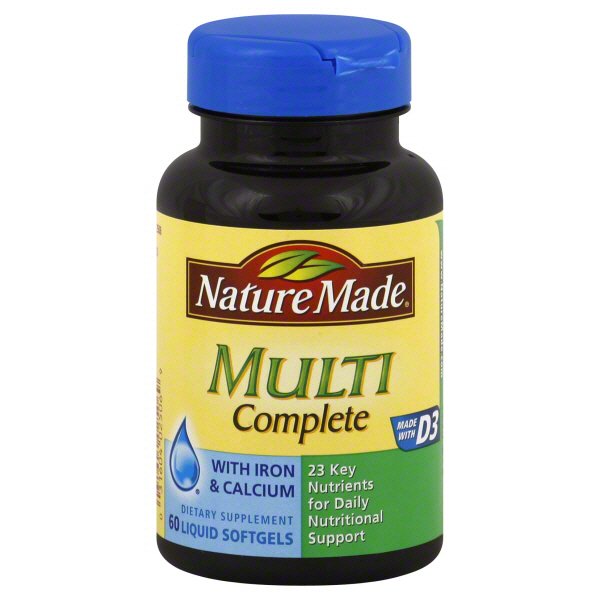 Nature Made Multi Complete Liquid Softgels - Shop Multivitamins at H-E-B