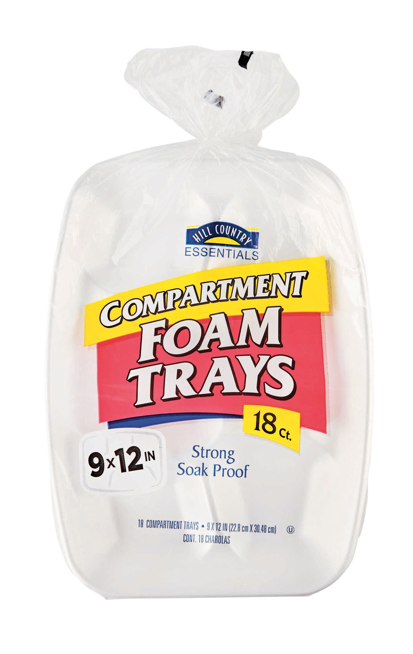 Hill Country Essentials Compartment Foam Trays, 9 x 12 inch - Shop ...