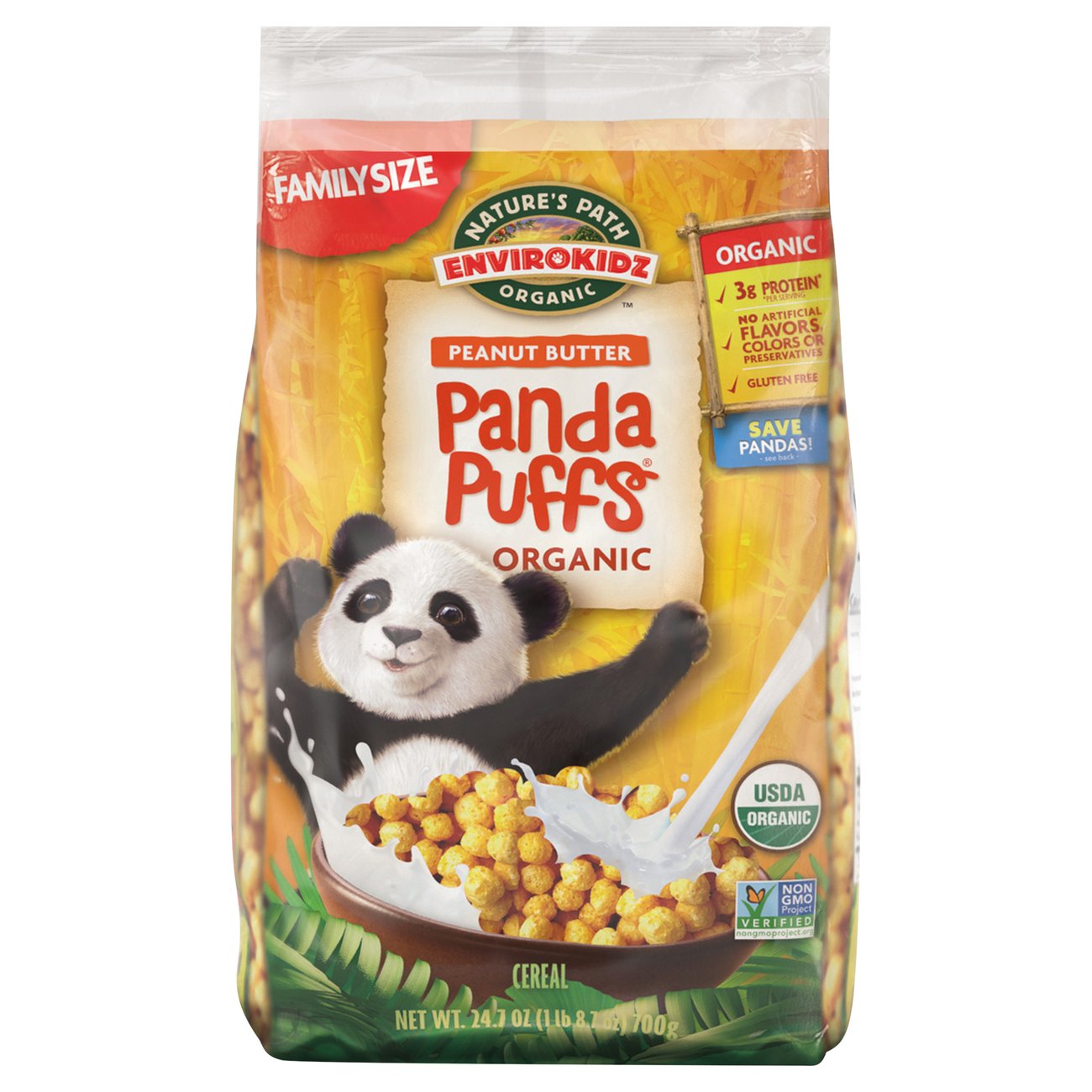 Nature's Path Organic Panda Puffs Peanut Butter Panda Puffs - Shop ...
