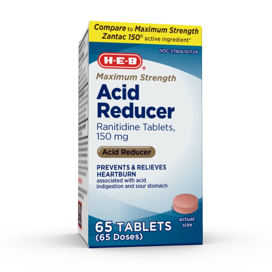 H-E-B Maximum Strength Acid Reducer 150 mg Ranitidine Tablets - Shop ...