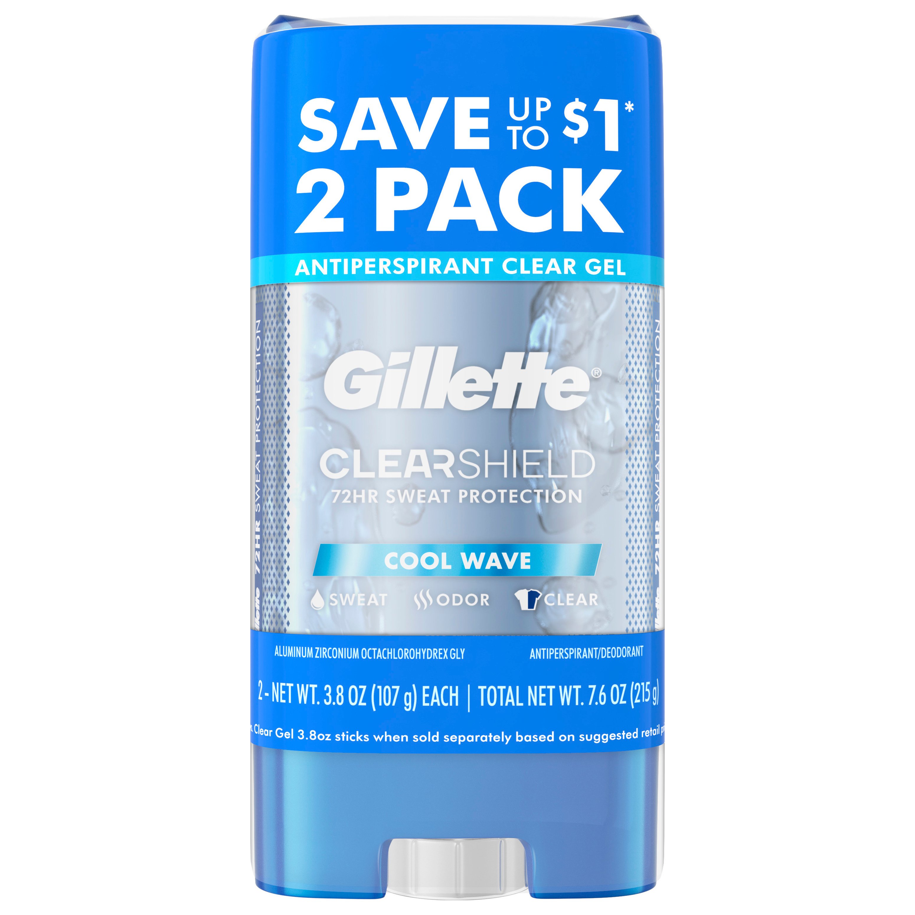 Gillette Clear Shield Gel Antiperspirant Deodorant - Cool Wave - Shop ...