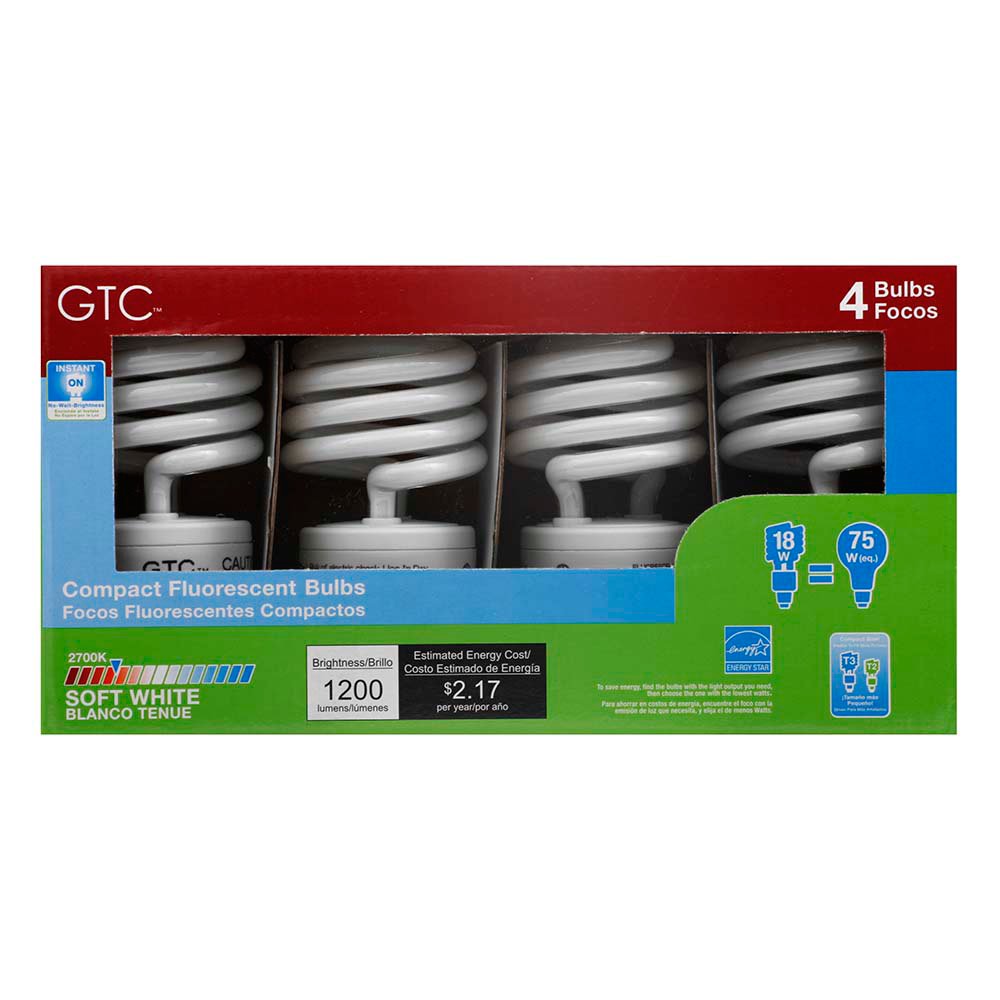 GTC Mini 23-Watt Soft White CFL Light Bulbs - Shop Light bulbs at H-E-B