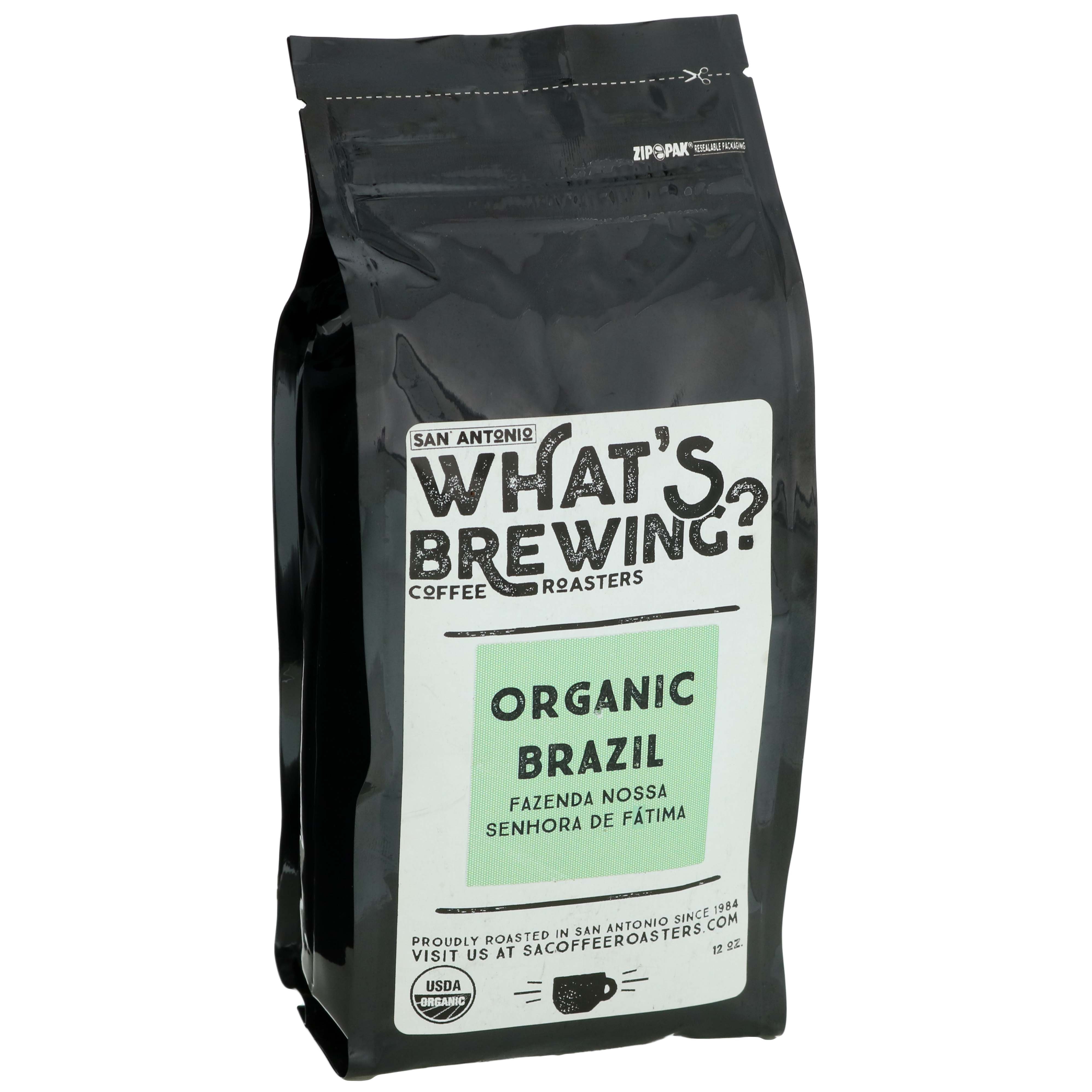 What's Brewing Organic Brazil Ground Coffee - Shop Coffee at H-E-B