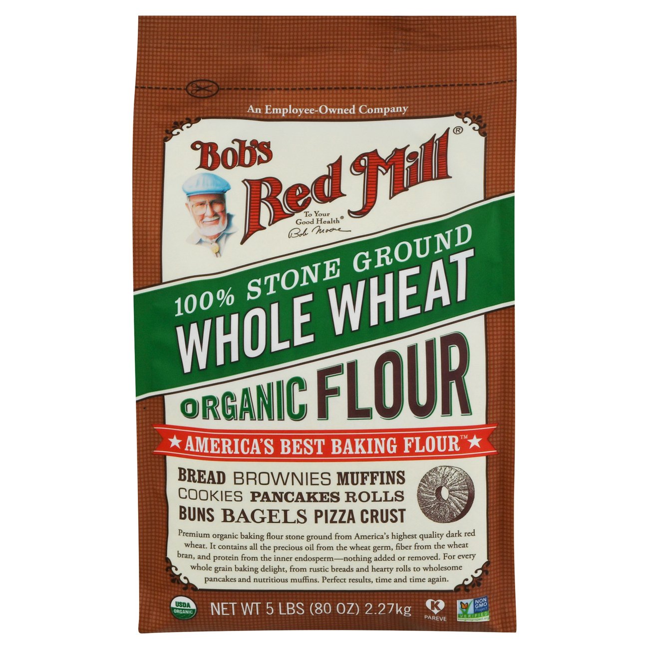 Bob's Red Mill Organic Whole Wheat Stone Ground Flour - Shop Flour at H-E-B