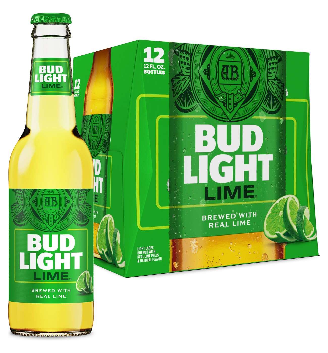 Bud Light Lime American Lager Beer Bottles, 12 pack - Shop Beer at H-E-B