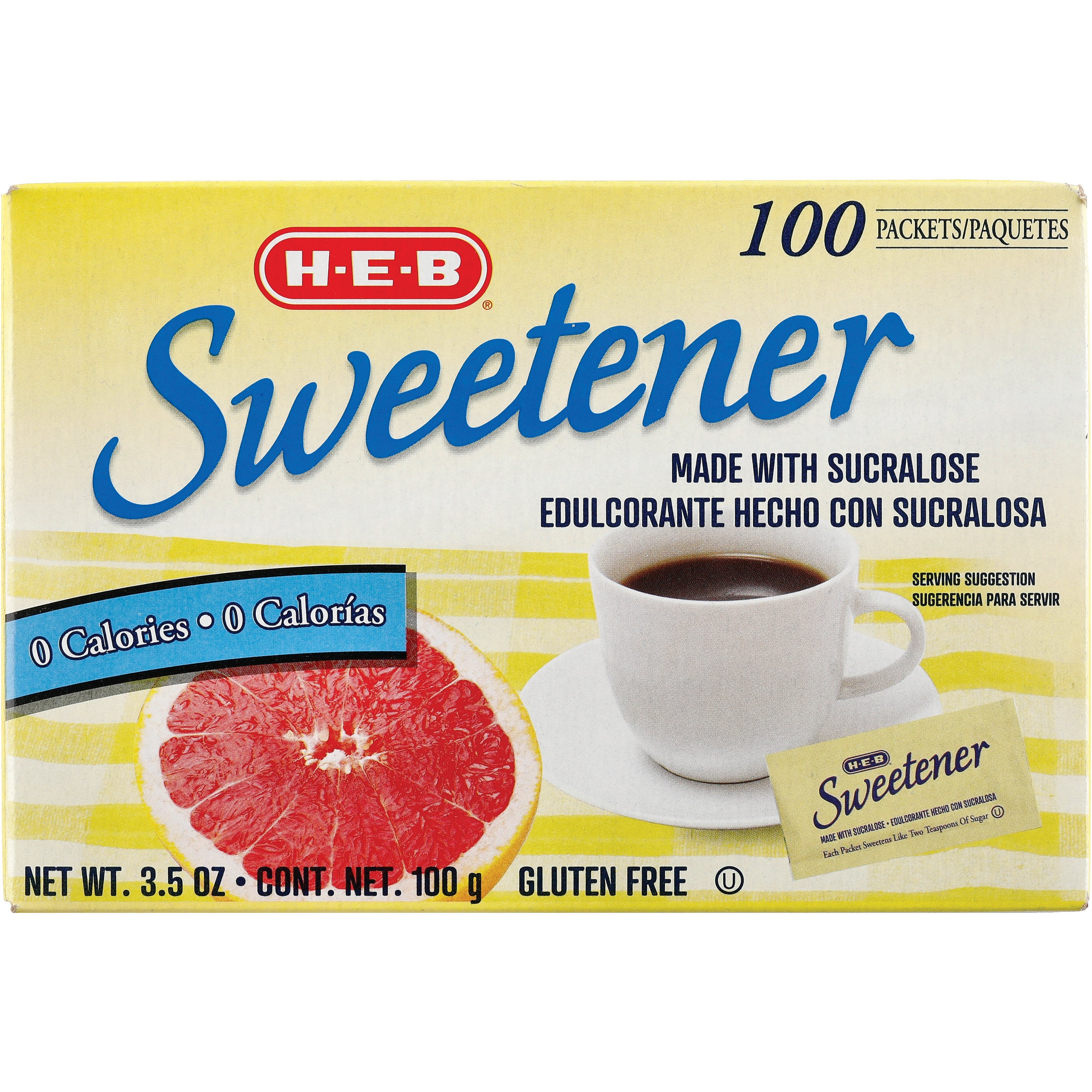 H-E-B Sucralose Sweetener Packets - Shop Sugar substitutes at H-E-B