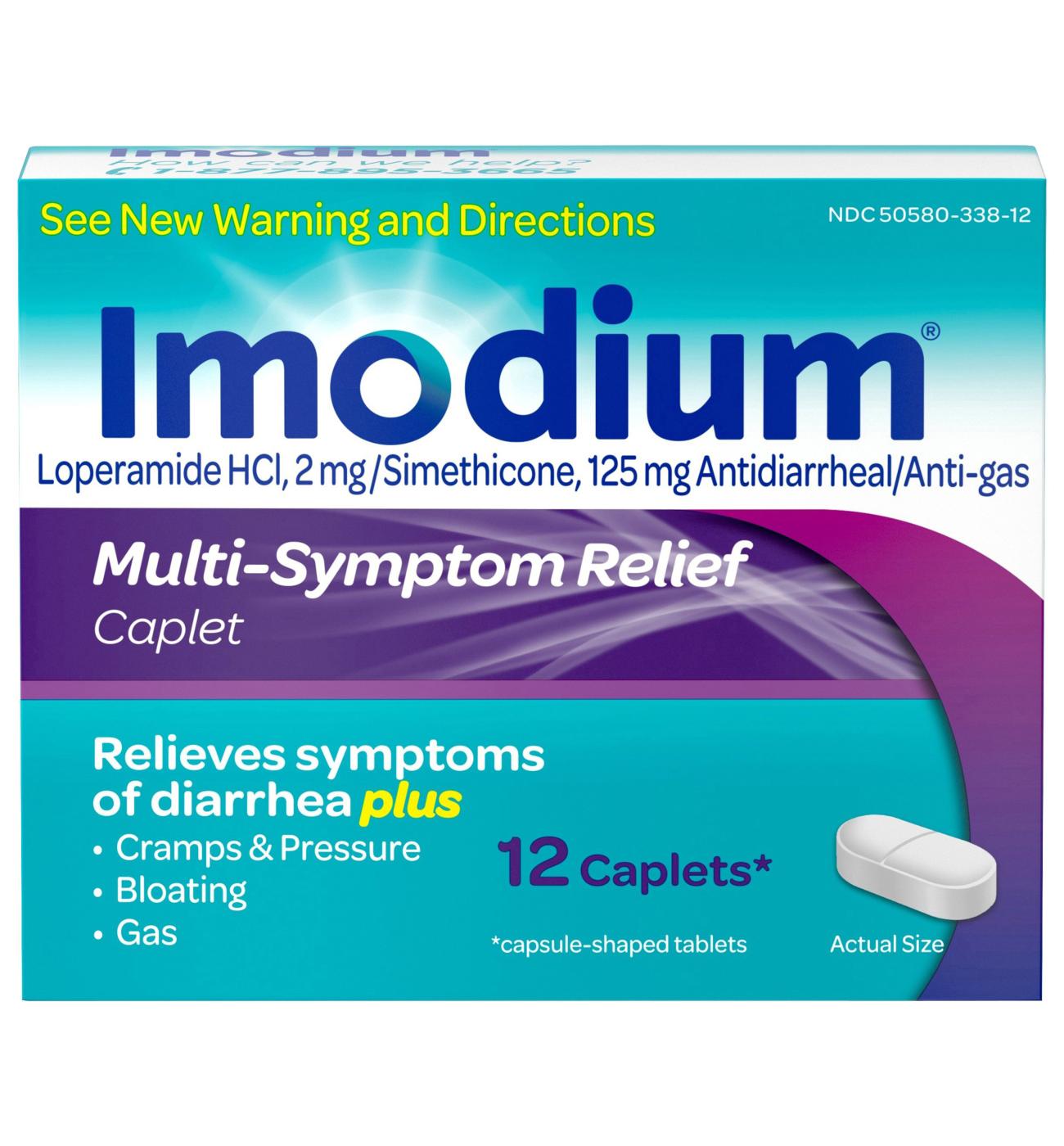 Imodium Multi-Symptom Relief Diarrhea Medicine Caplets - Shop Digestion ...