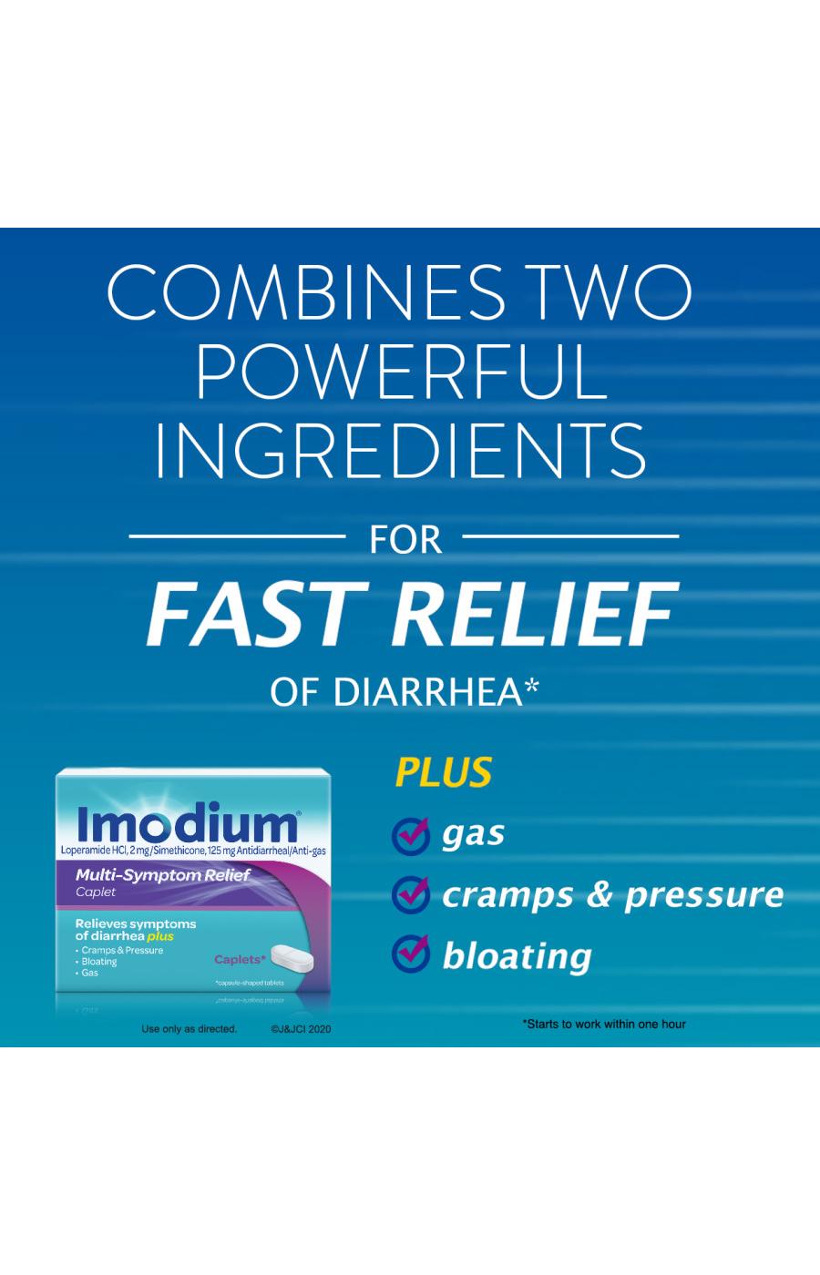 Imodium Multi-Symptom Relief Diarrhea Medicine Caplets - Shop Digestion ...