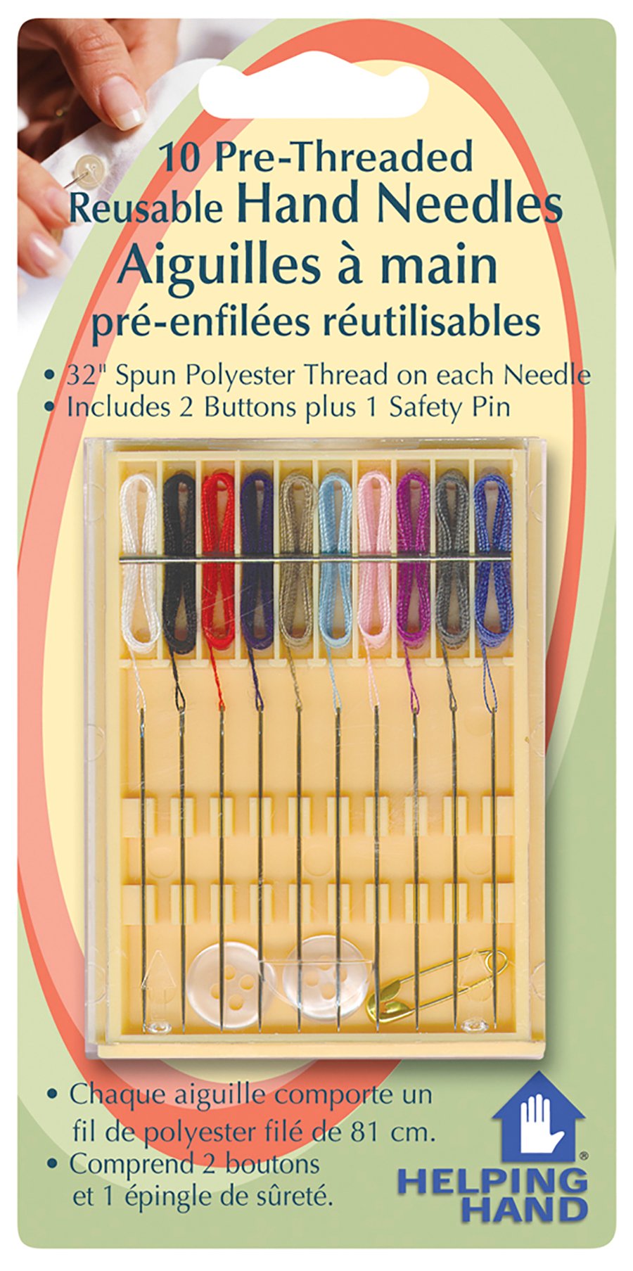 Helping Hand 10 Pre-threaded Reusable Hand Needles - Shop Sewing at H-E-B