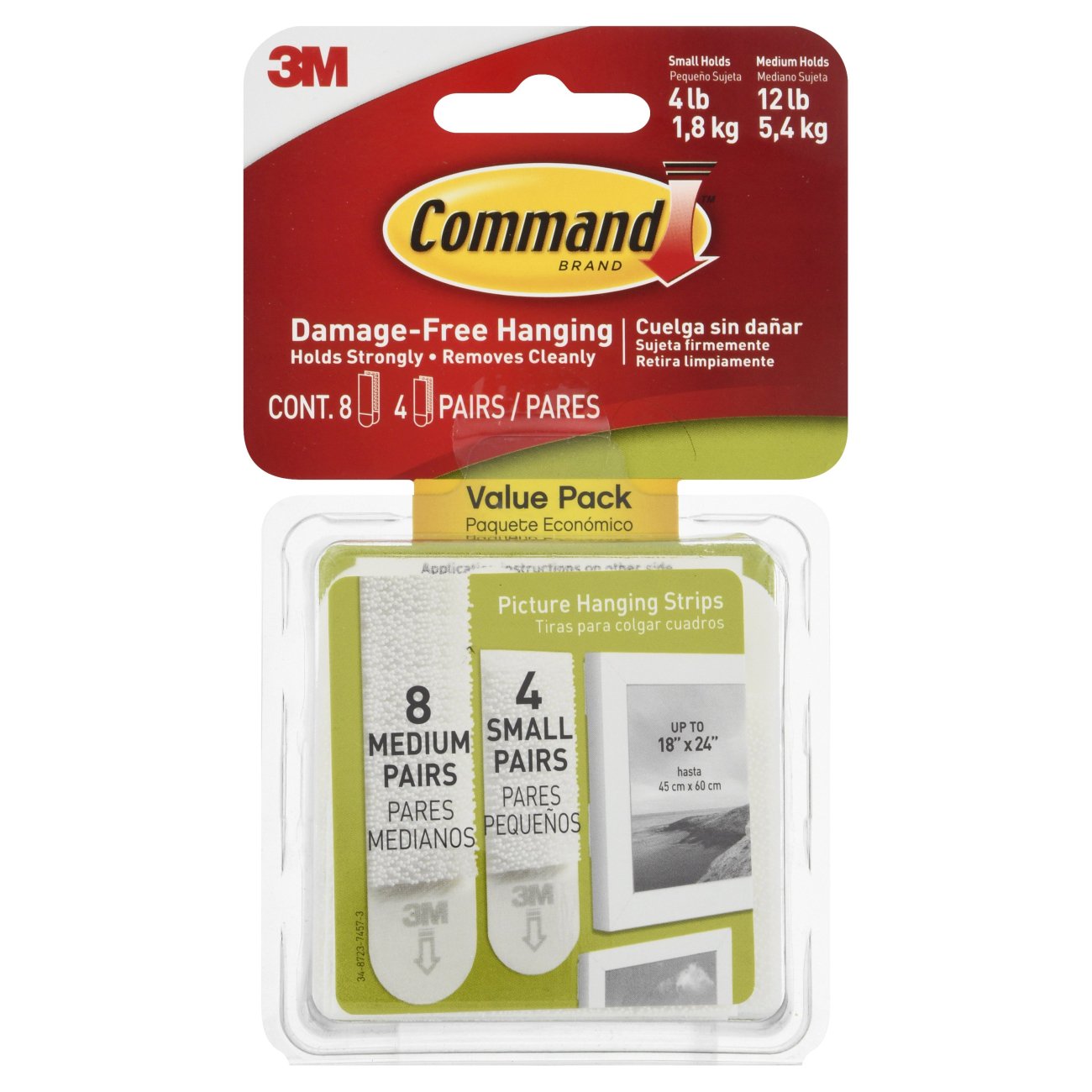Command 3M Picture Hanging Strips Value Pack - Shop Hooks & picture ...