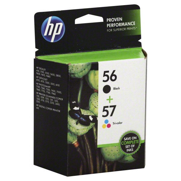 HP Black #56 Tri-color #57 Combo-Pack Ink Cartridges - Shop HP Black ...