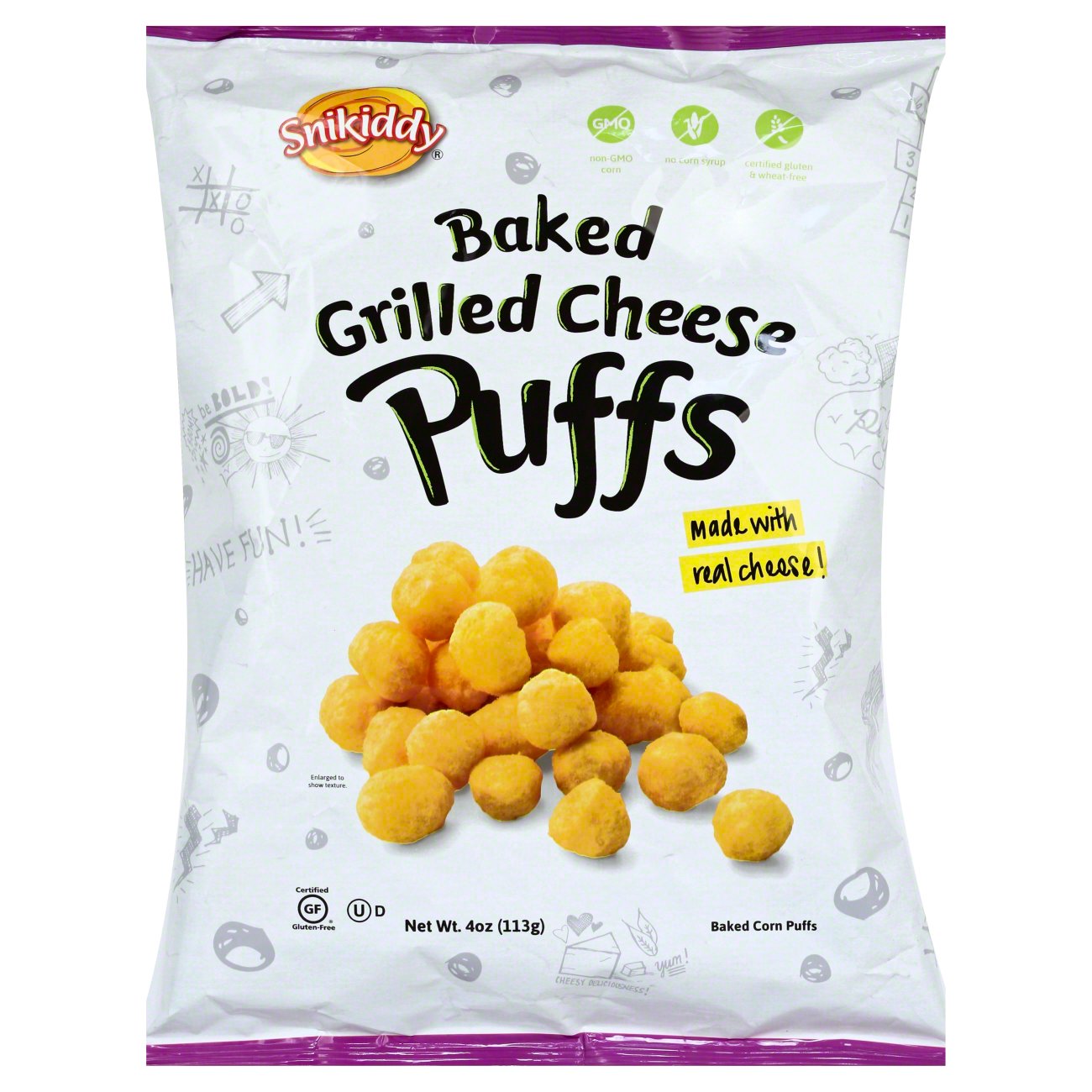 Snikiddy Baked Grilled Cheese Corn Puffs - Shop Chips at H-E-B