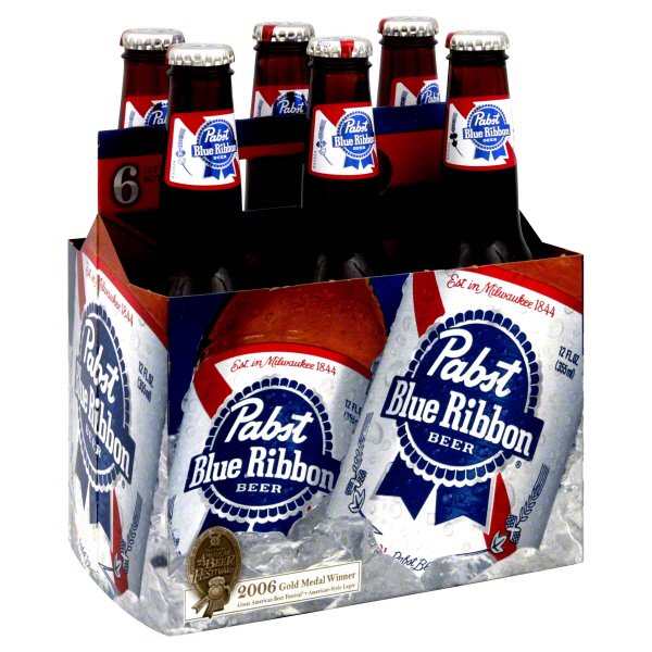 Pabst Blue Ribbon Beer 6 PK Bottles - Shop Beer at H-E-B