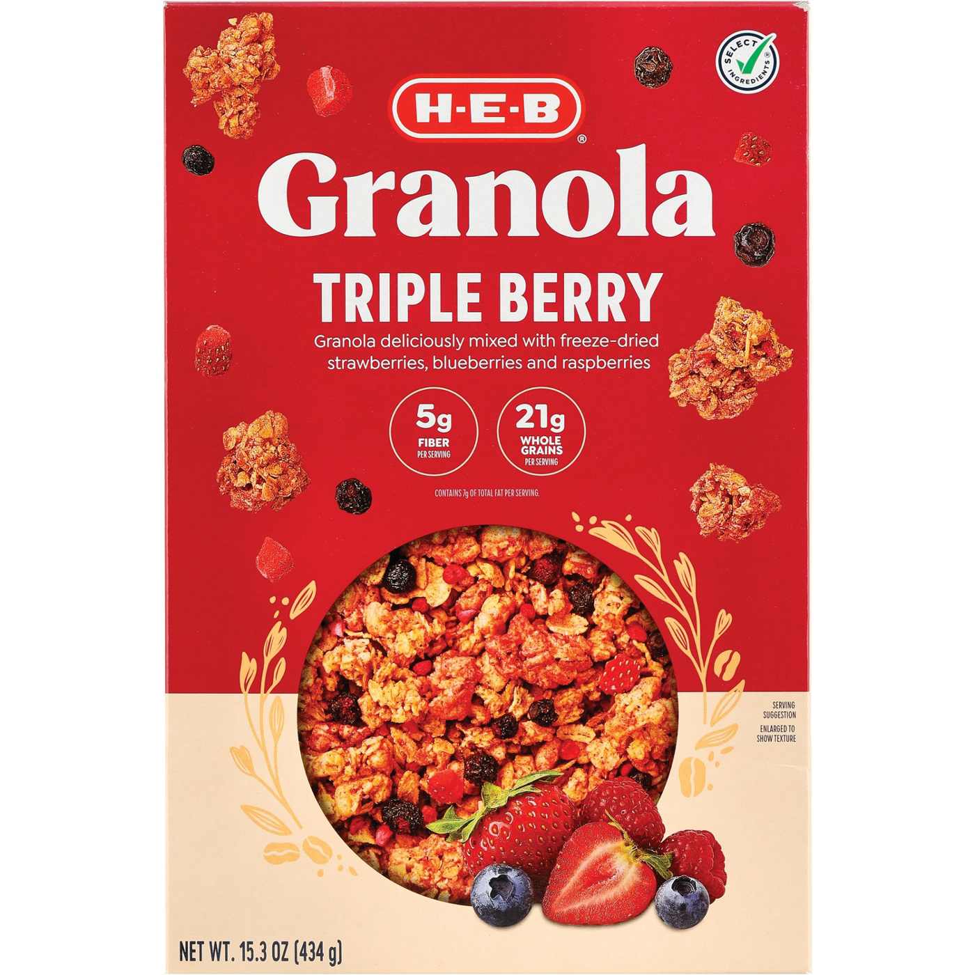 H-E-B Triple Berry Granola - Shop Cereal at H-E-B