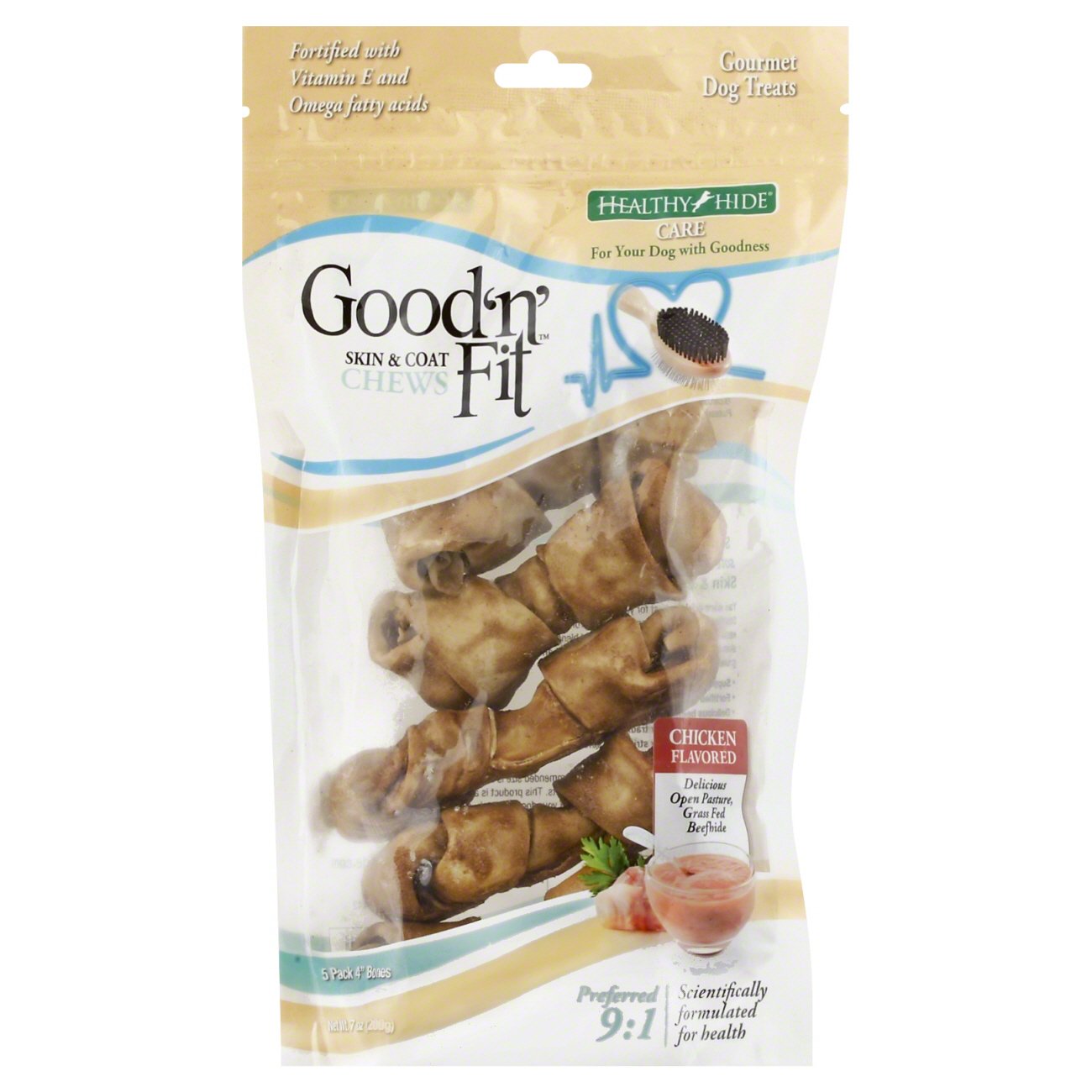 Healthy Hide Good 'n' Fit Skin & Coat Chicken Flavor Bones - Shop Bones ...