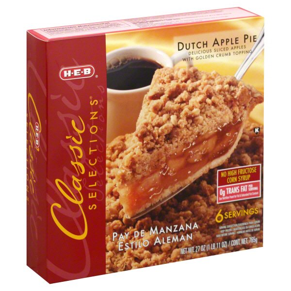 H-E-B Classic Selections Dutch Apple Pie - Shop Bread & Baked Goods at ...