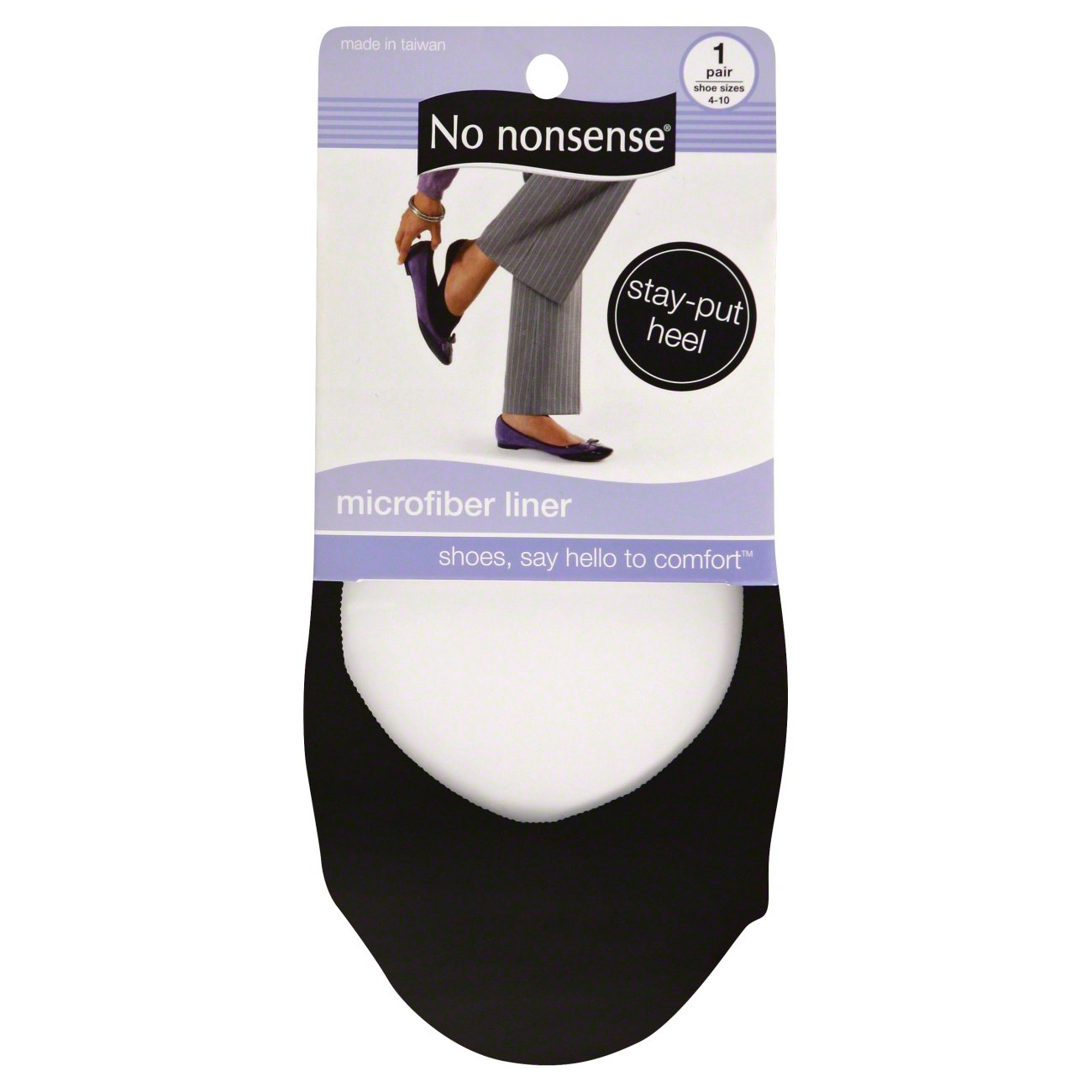 No Nonsense Microfiber Liner Black Size 4-10 - Shop Socks & Hose at H-E-B