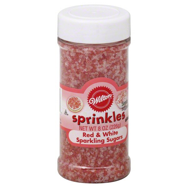 Wilton Red and White Sparkling Sugars Sprinkles - Shop Icing ...
