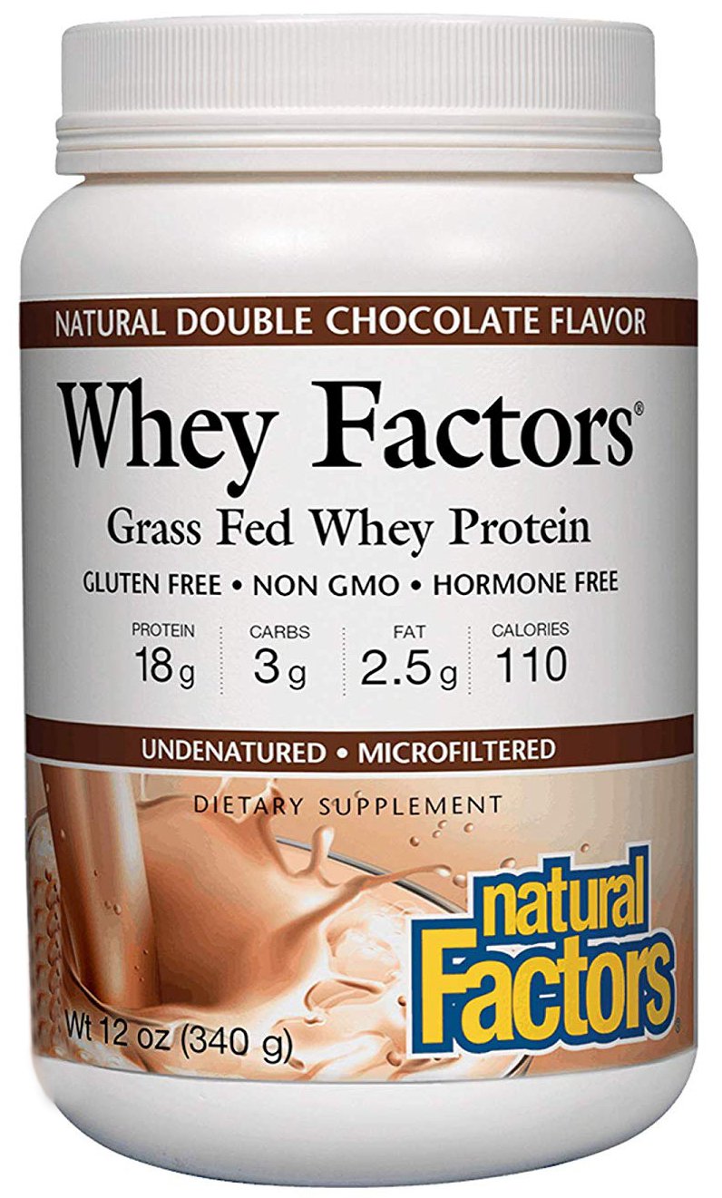 Natural Factors Whey Factors Whey Protein Powder Chocolate, 12 oz ...