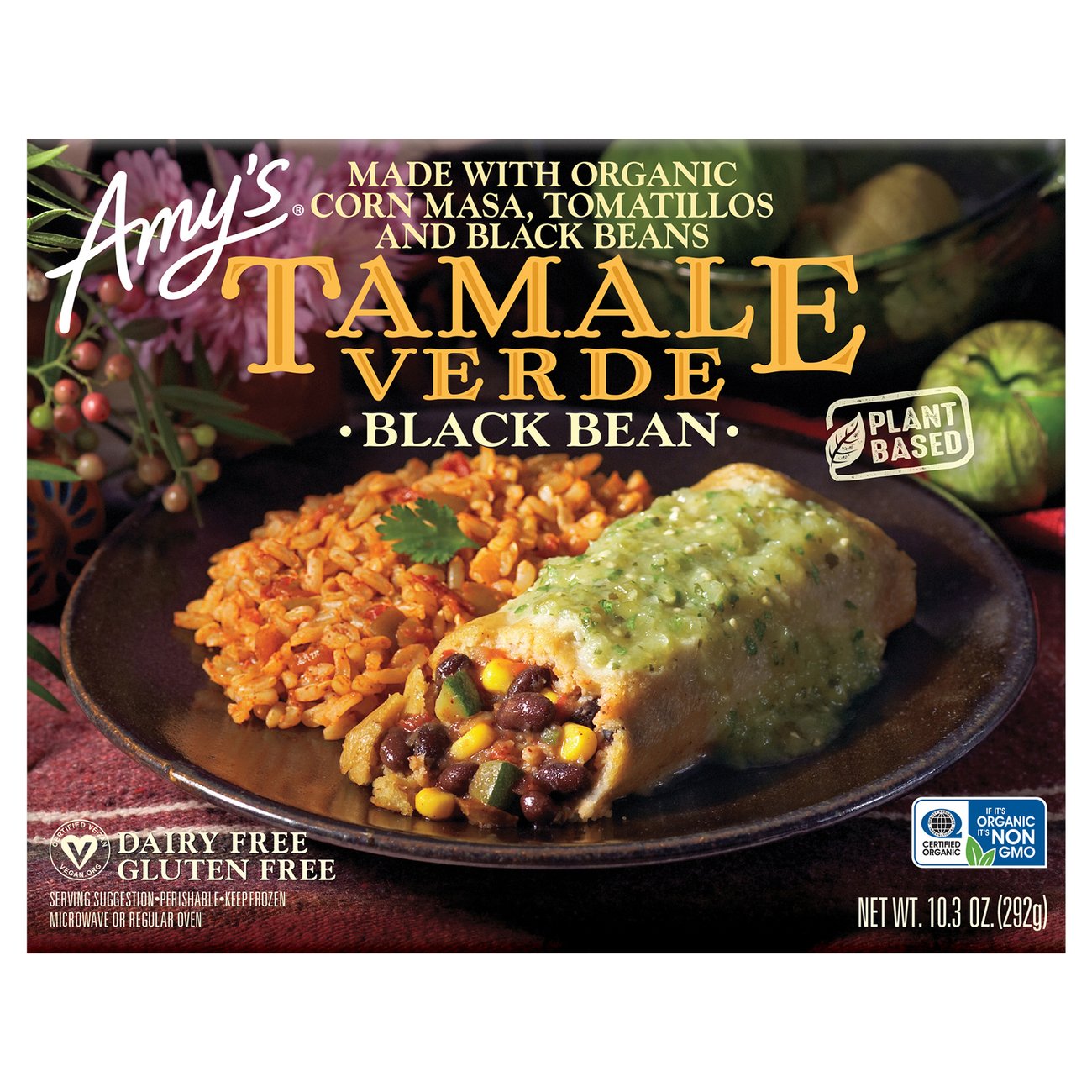 Amy's Gluten Free Black Bean Tamale Verde - Shop Entrees & sides at H-E-B