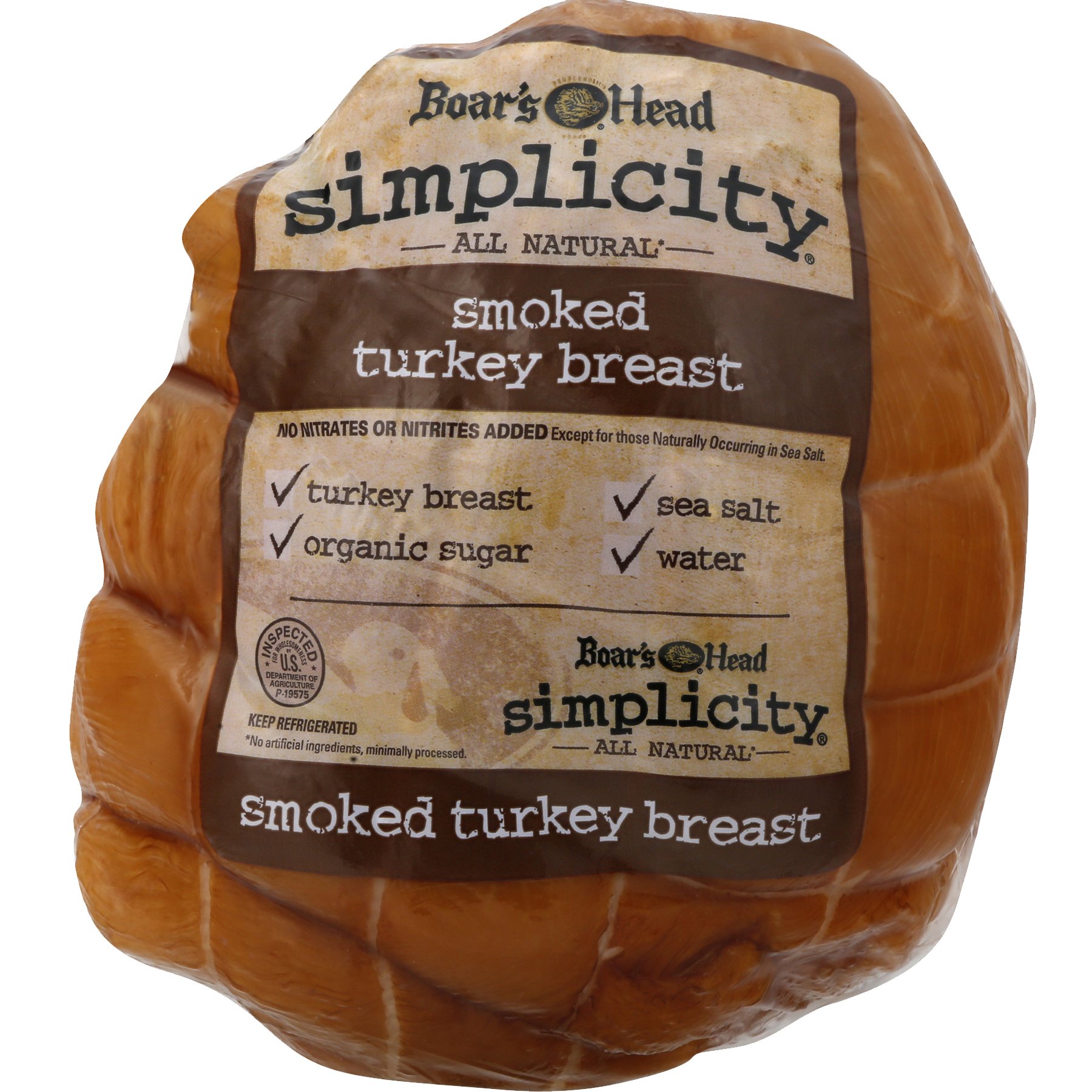 Boar's Head Simplicity All Natural Smoked Turkey Breast - Shop Meat at ...