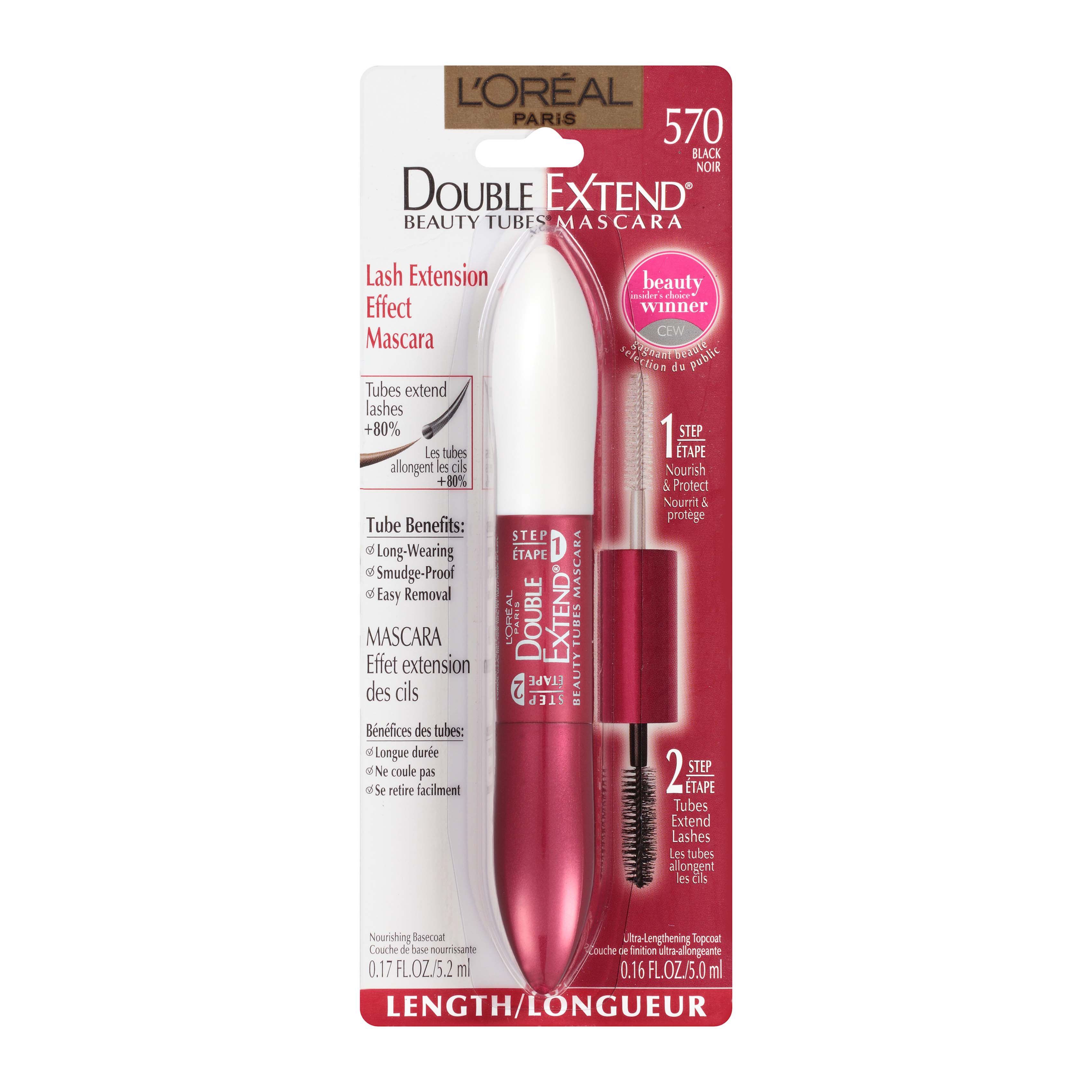 L'Oréal Paris Double Extend Tubing Mascara Lengthening in 2 Steps Black ...