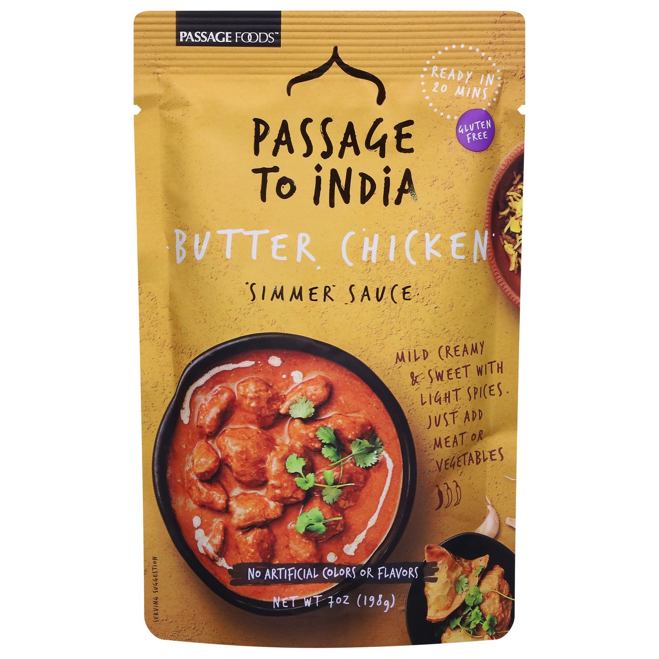Passage Foods Passage to India Butter Chicken Mild Simmer Sauce - Shop ...