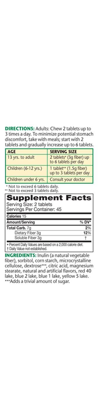 Fiber Choice Sugar-Free Fiber Supplement Plus Antioxidant Berry ...