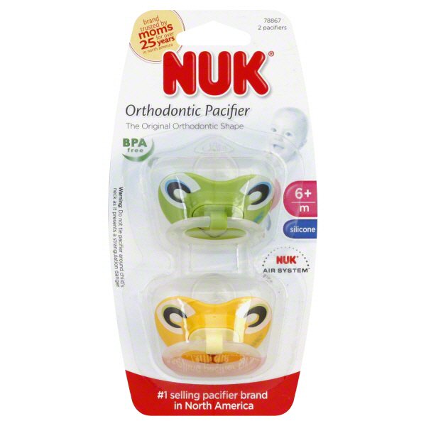 Gerber NUK Orthodontic Silicone Pacifiers (6+ Months) - Shop Pacifiers ...