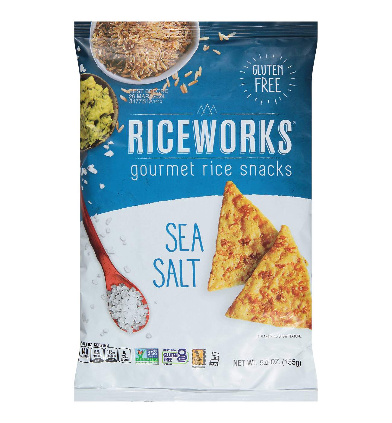Riceworks Seat Salt Gourmet Rice Snacks - Shop Crackers & Breadsticks ...