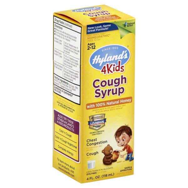 Hylands Cough Syrup 100% Natural Honey 4 Kids - Shop Herbs & homeopathy ...