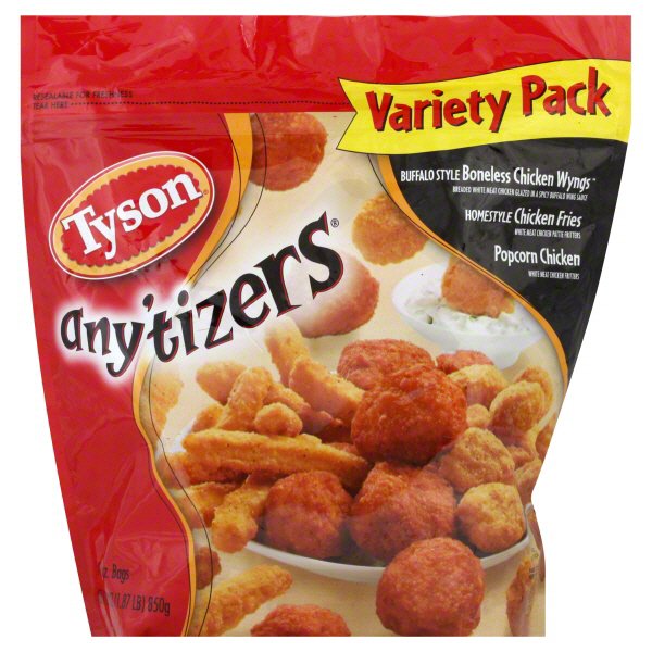 Tyson Any'tizers Variety Pack Buffalo Style Boneless Chicken Wyngs ...
