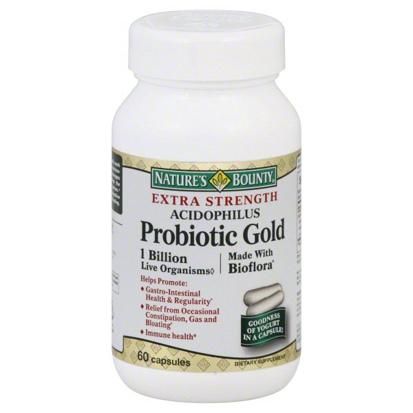 Nature's Bounty Extra Strength Acidophilus Probiotic Gold made with ...