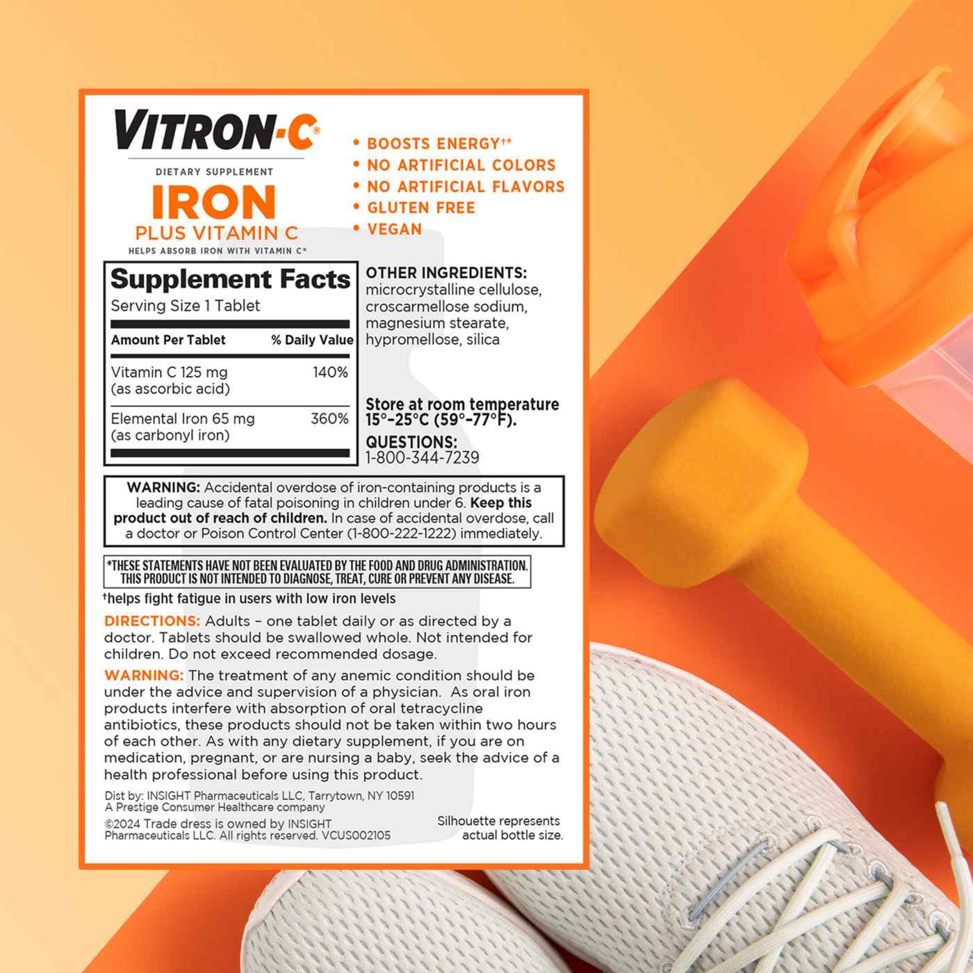 Vitron-C Iron Supplement Plus 125 mg Vitamin C - Shop Minerals at H-E-B