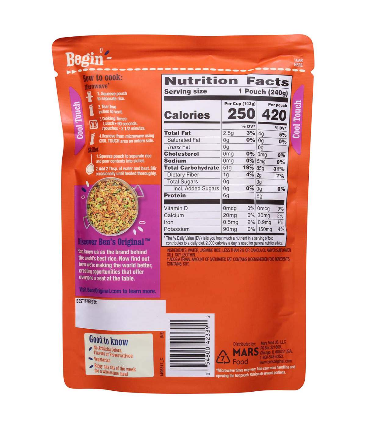 Ben's Original Ready Rice Jasmine Rice - Shop Rice & grains at H-E-B