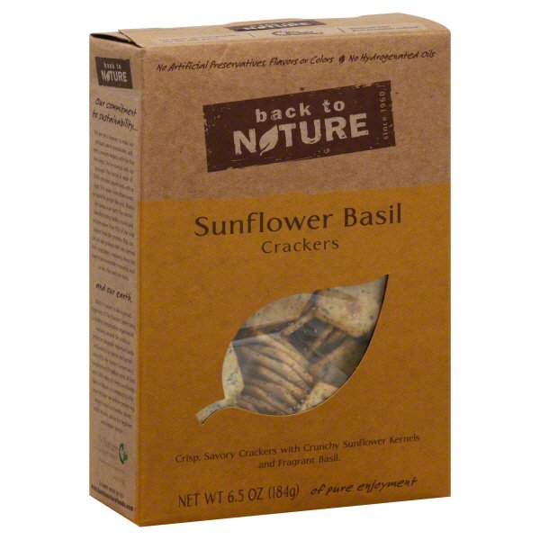 Back to Nature Sunflower Basil Crackers - Shop Crackers & Breadsticks ...